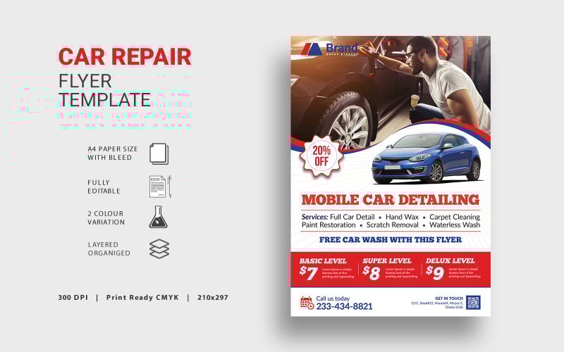 Car Repair Flyer - Corporate Identity Template