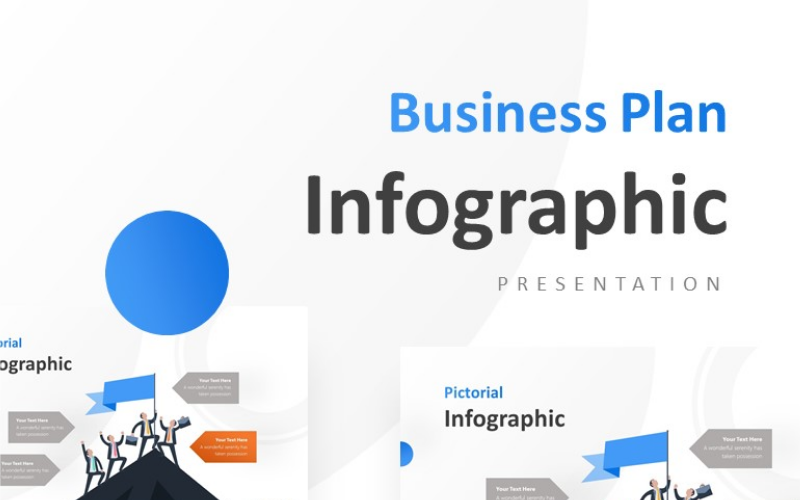 Drapeau sur le modèle PowerPoint de présentation de Peak Mountain