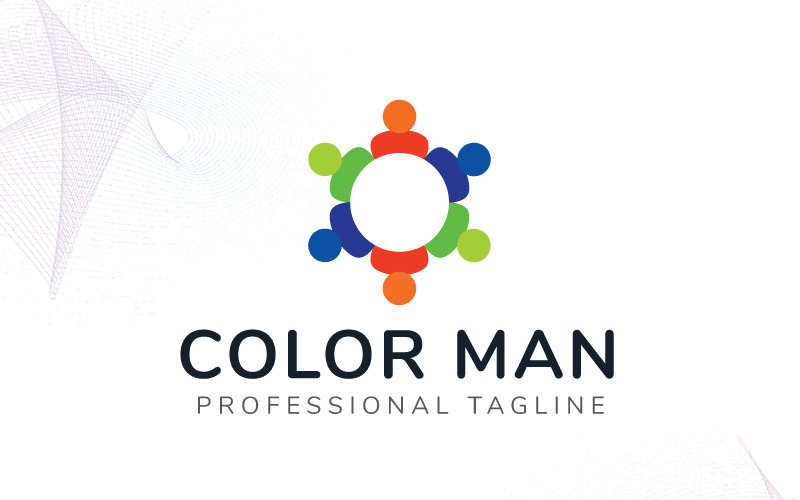 Color Man Logo Template #98702 - TemplateMonster