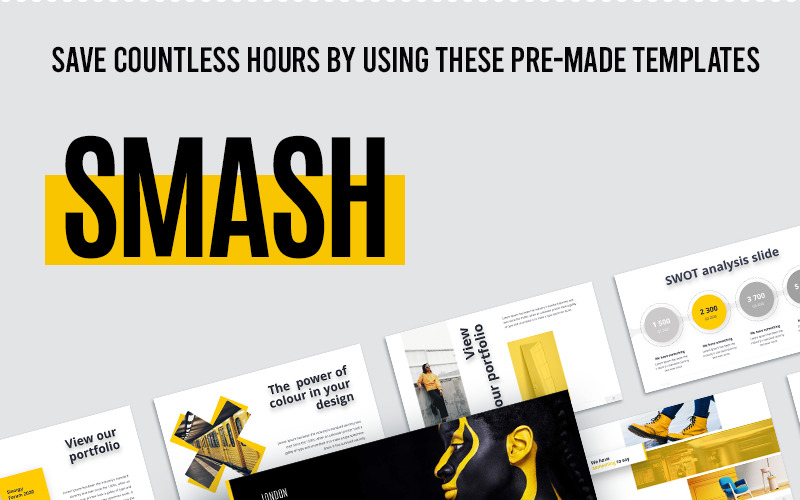 Smash Animated PowerPoint шаблон #98790 - TemplateMonster