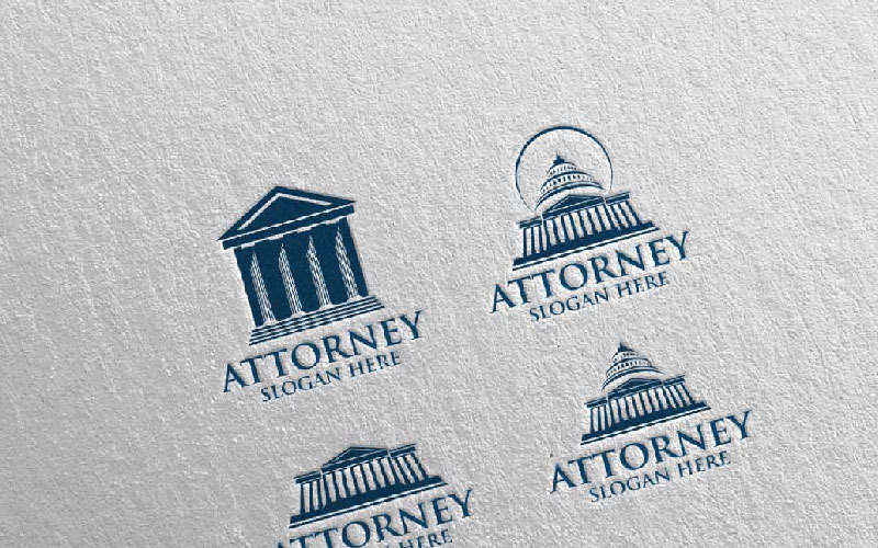 Law and Attorney Design 6 Logo Template - TemplateMonster