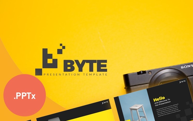Plantilla de PowerPoint Byte Creative Presentation PowerPoint