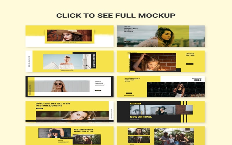 Yellow Facebook Cover Templates for Social Media