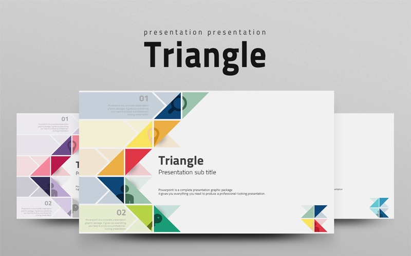 Modello PowerPoint triangolo #99847 - TemplateMonster