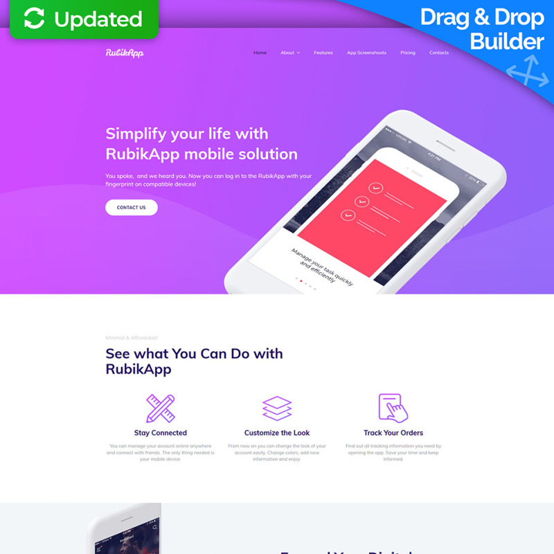 RubikApp Responsive Website Template | MotoCMS