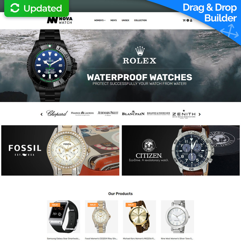 Nova Watch - Watches Ecommerce Template | MotoCMS