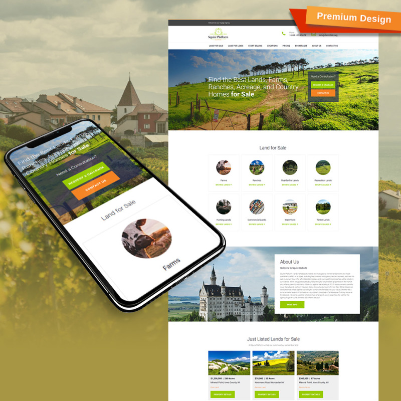 Land Broker Website Design for Land for Sale Websites | MotoCMS