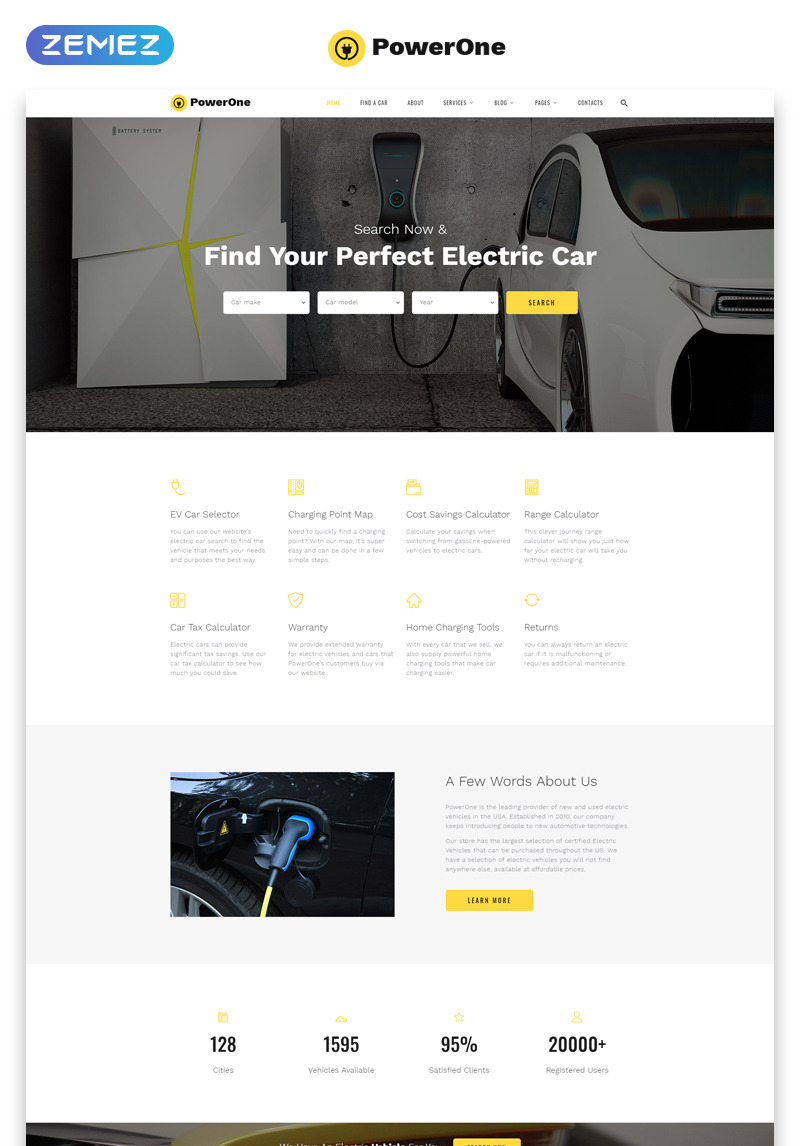 Electric Cars Multipage HTML5 Template