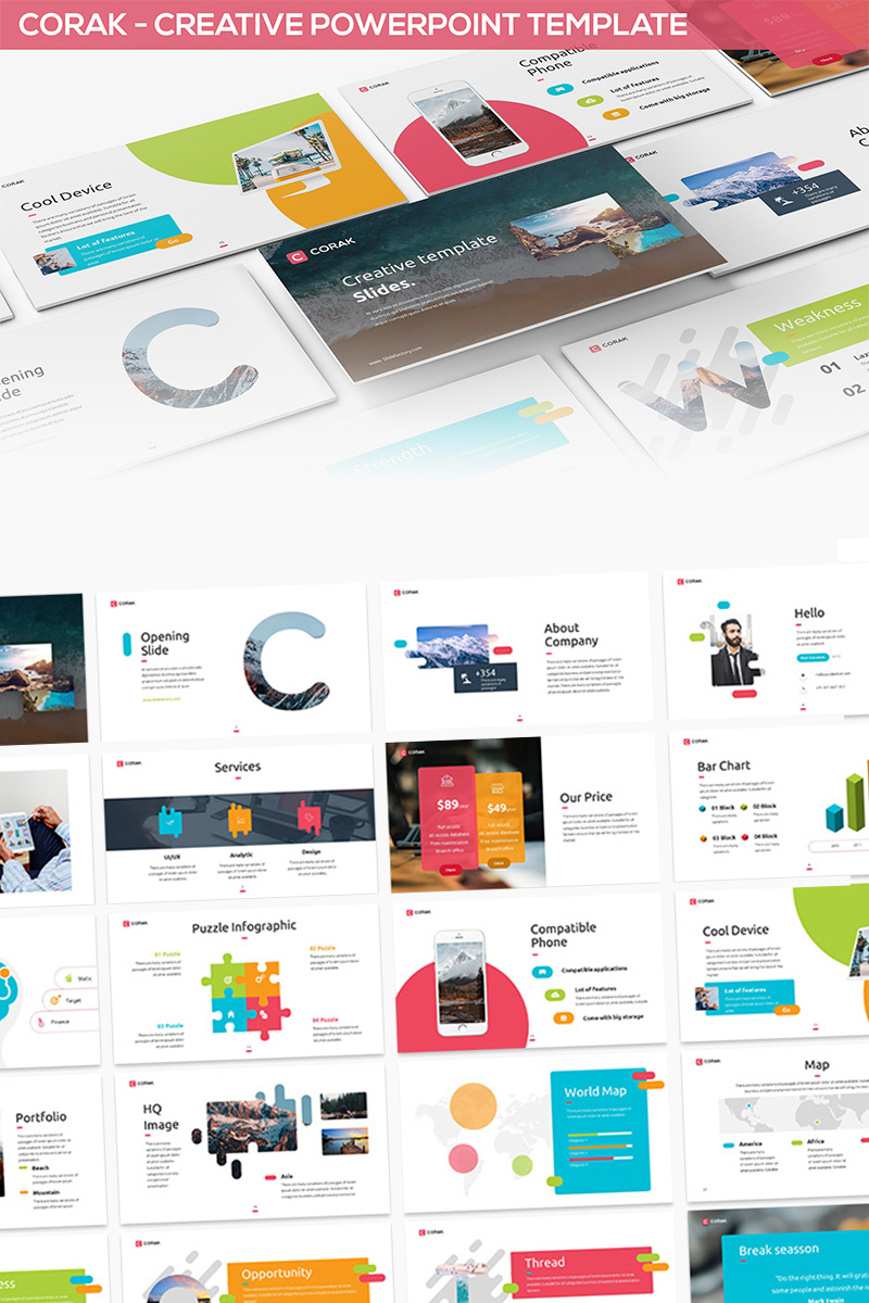 Corak - Creative PowerPoint Template #81731