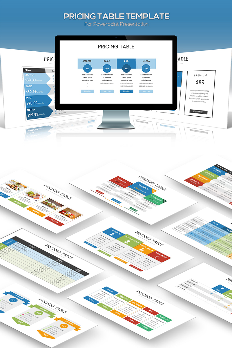 Pricing Table PowerPoint Template #81737