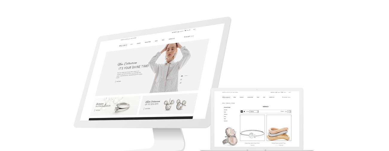 Diamic - Jewelry Multipage Clean Shopify Theme #81891