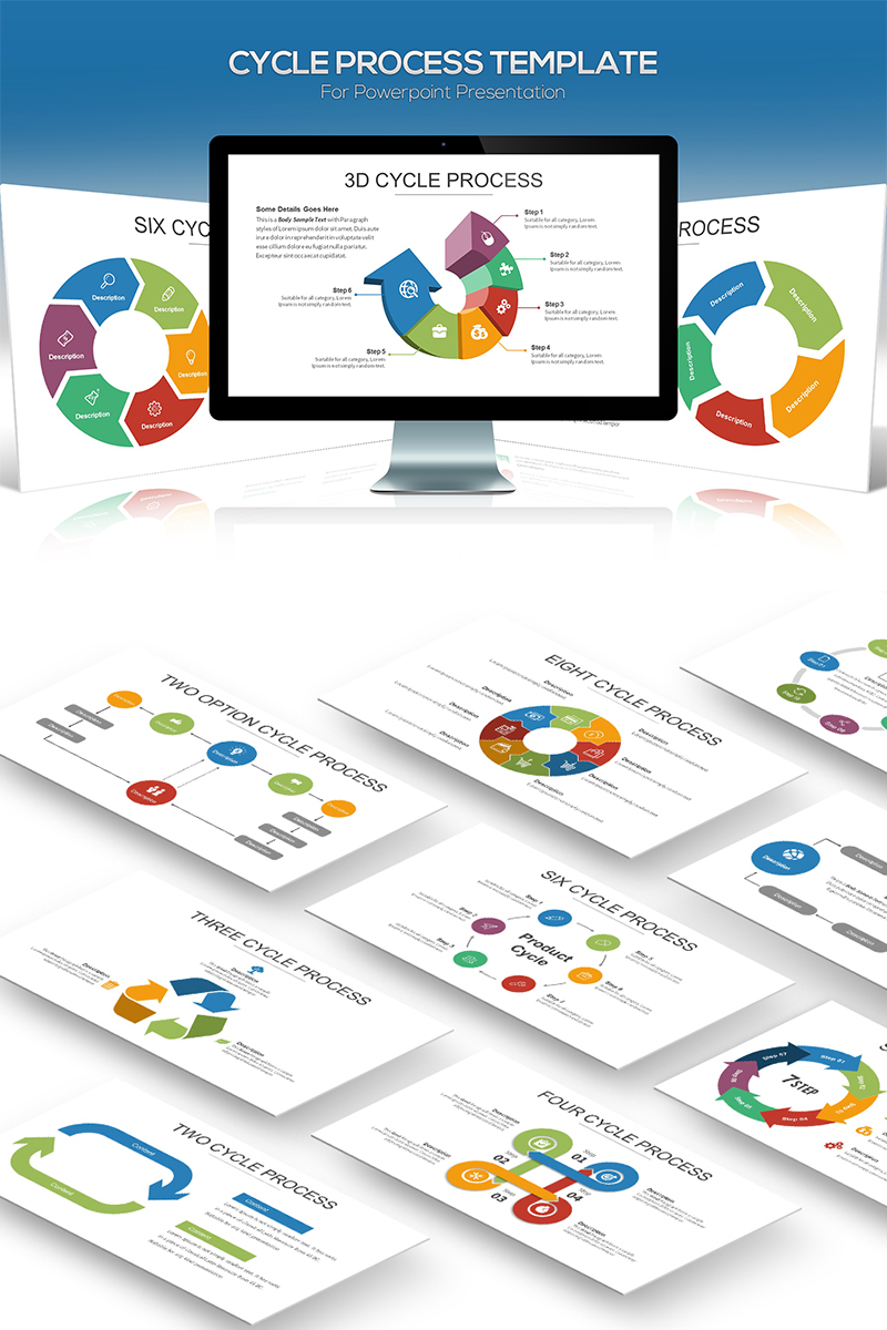 Cycle Process PowerPoint Template #81861