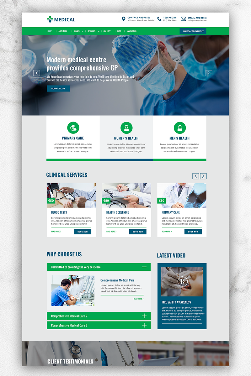 Plantillas Web para Sitios de Médicos | TemplateMonster