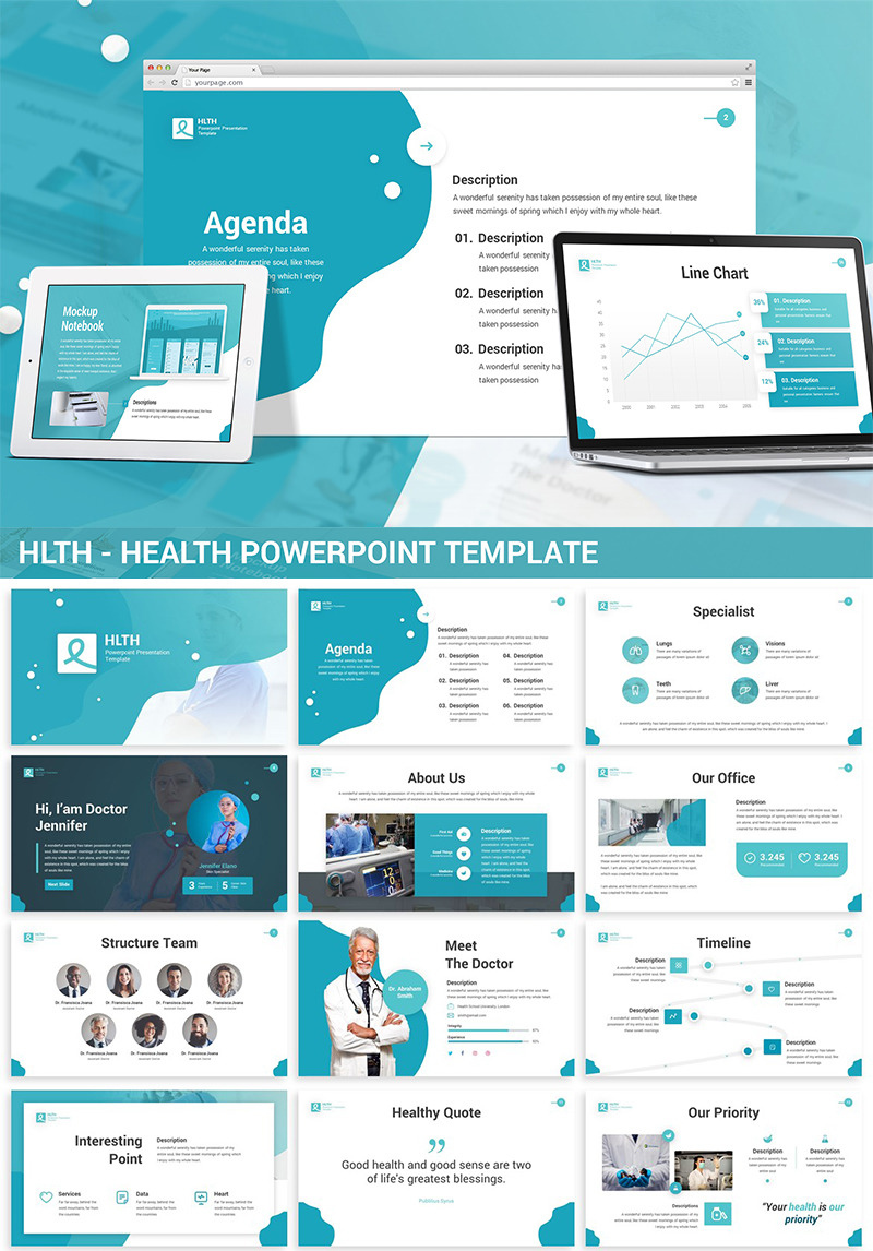 HLTH - Health PowerPoint Template #82230