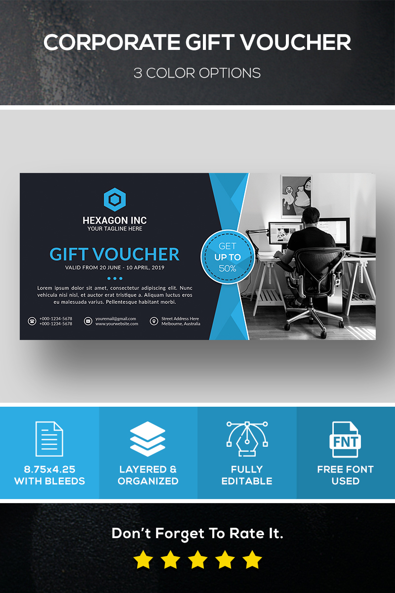 Corporate Gift Voucher Corporate Identity Template #82588