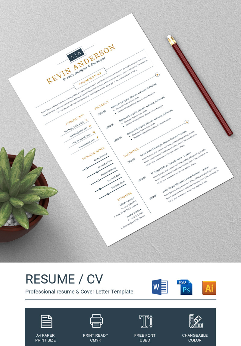 Kevin Anderson Resume Template #82728