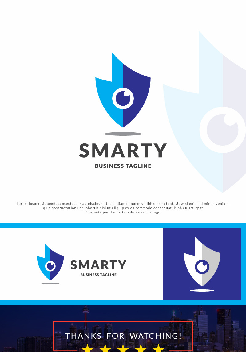Smart Security Eye Logo Template #82819