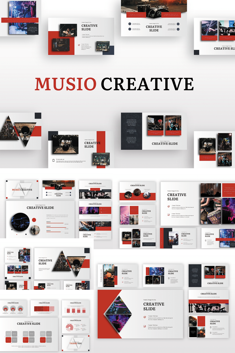 PowerPoint-Vorlagen für Musik und Film | TemplateMonster