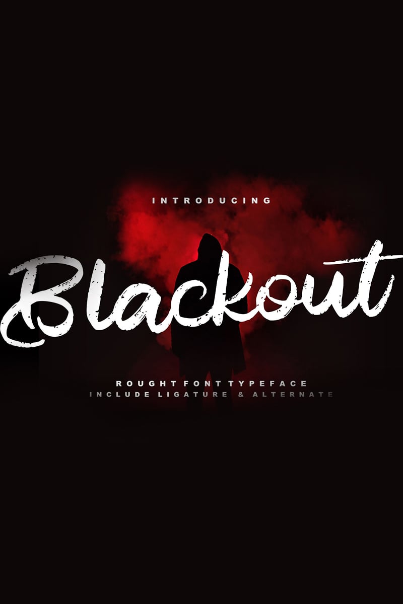 Blackout | Rough Script Font Font #83269