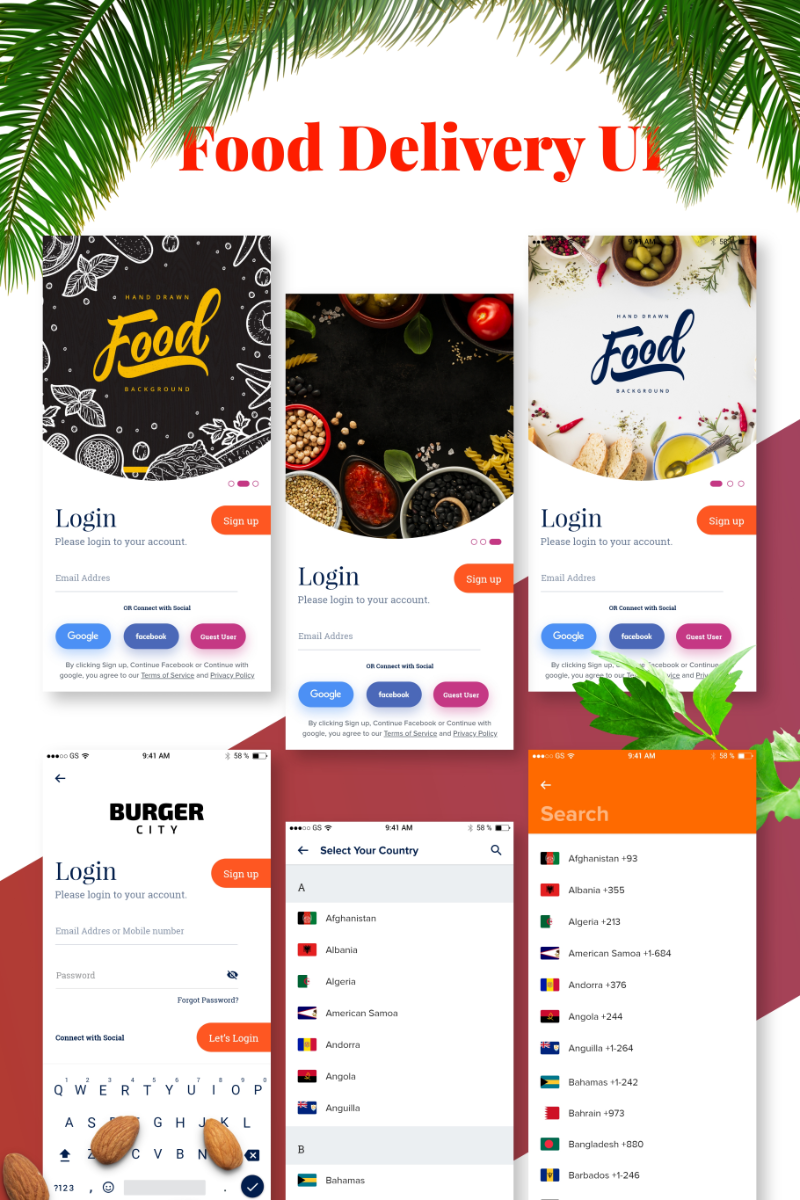 Food Delivery App UI UI Elements #84046