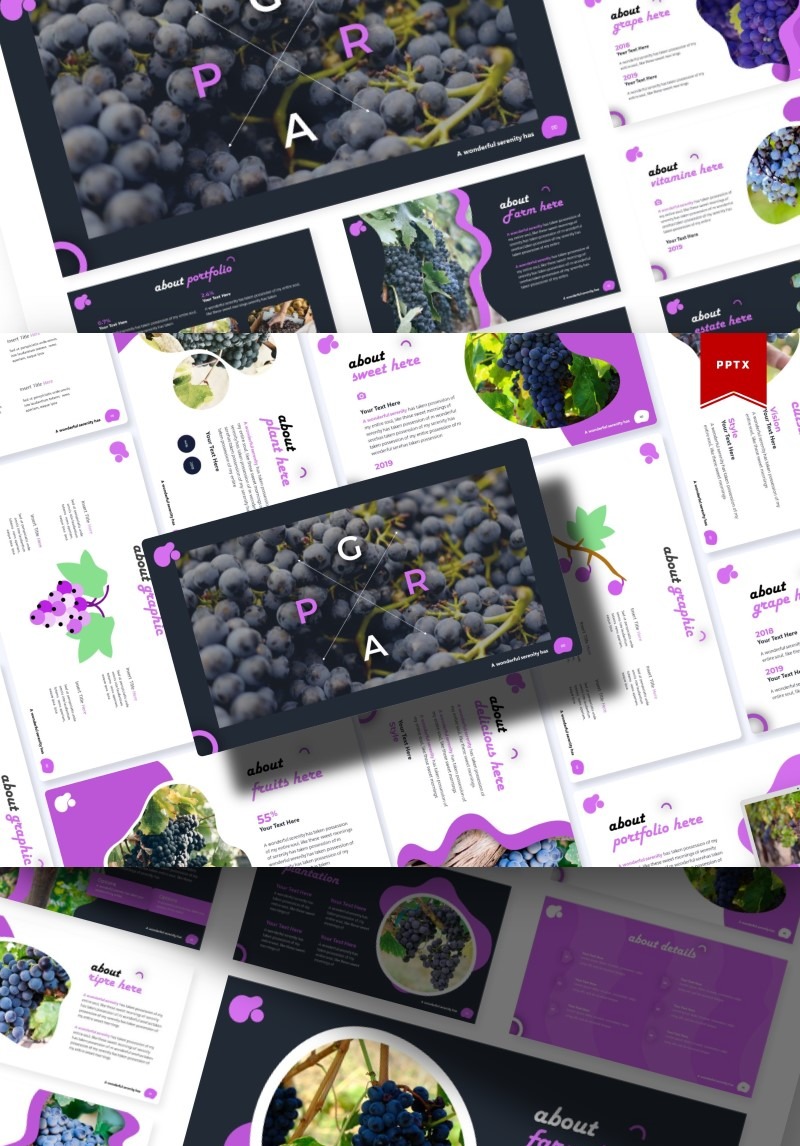 Grape | PowerPoint Template #85429