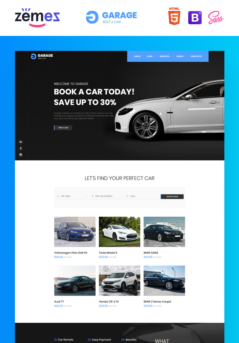 Garage HTML Template