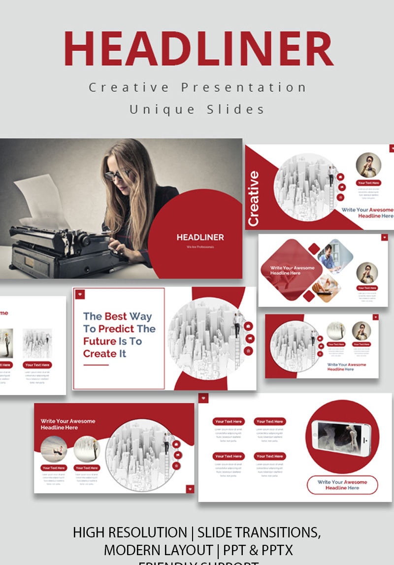 Headliner PowerPoint Template #86466