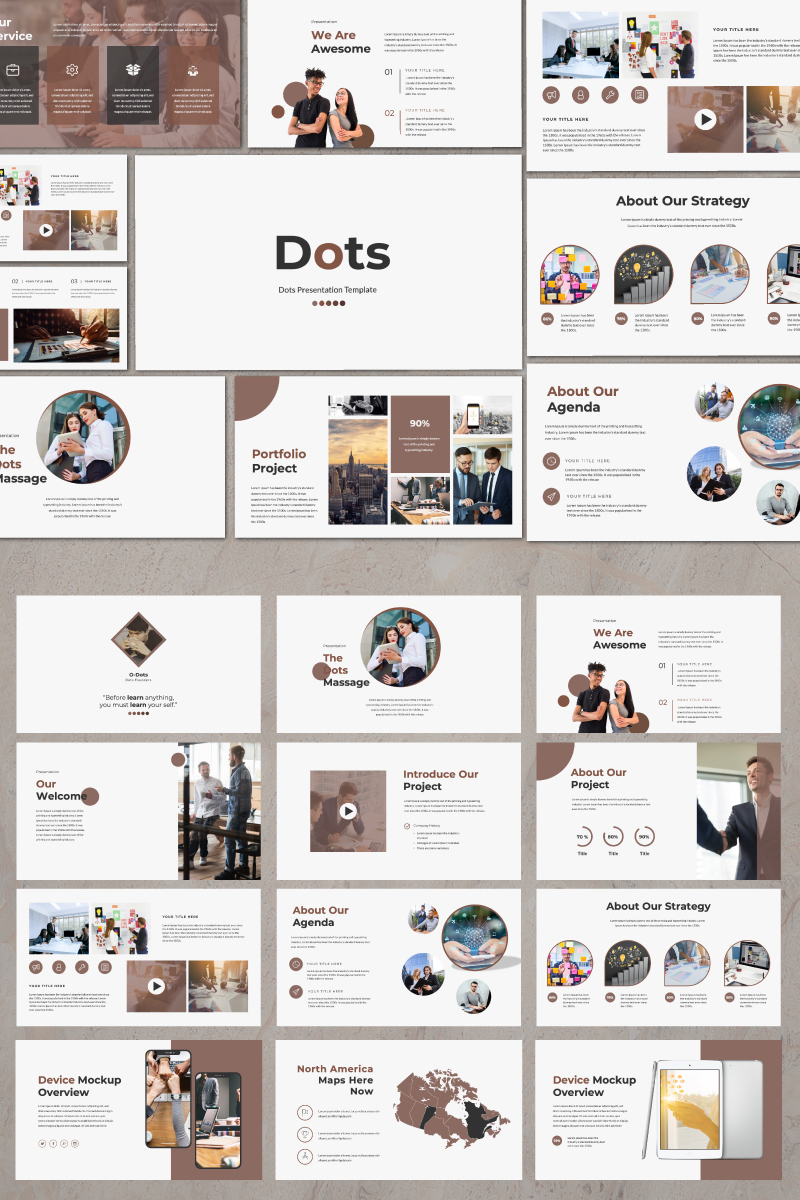 Dots Creative Template Google Slides #86636