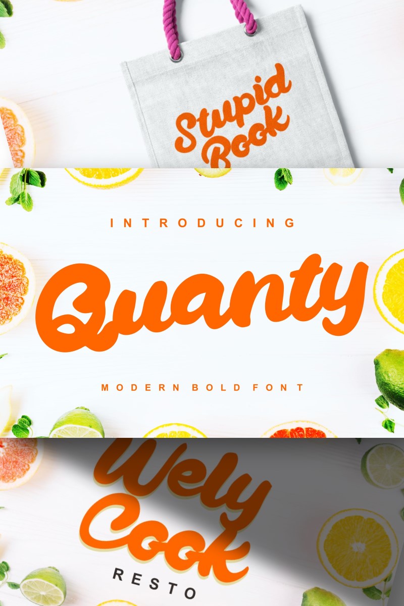 Download Quanty | Modern Script Bold Font - Шрифт на тему графика