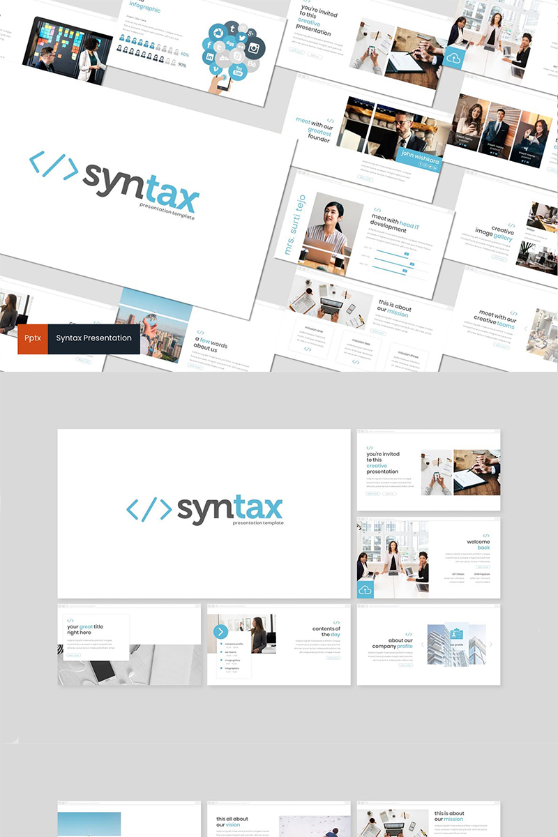 Syntax PowerPoint Template #87802