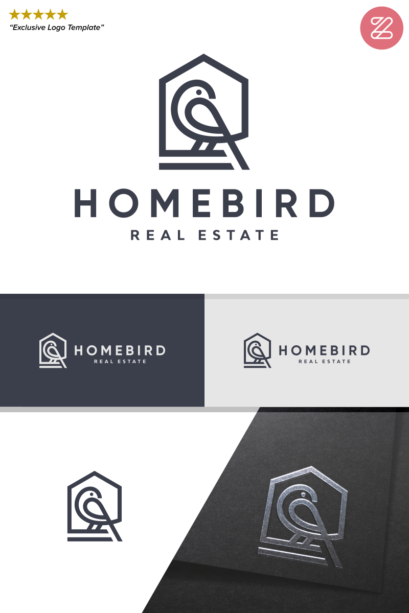 Download HomeBird Logo Template - Шаблон логотипа на тему графика