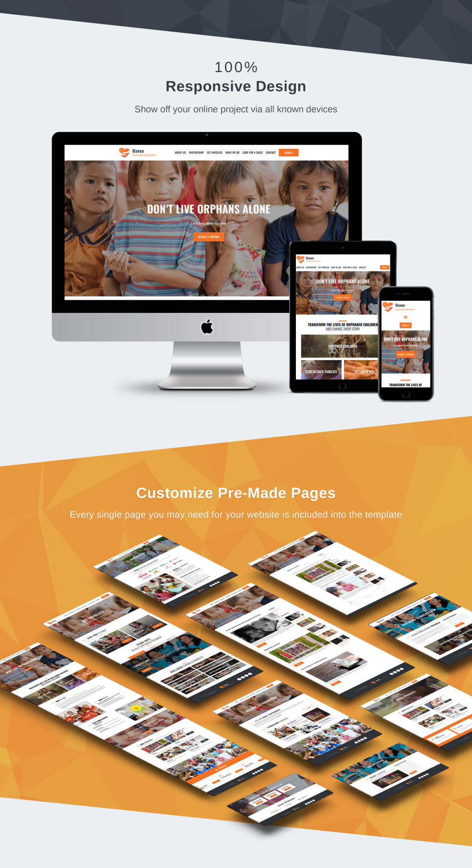 Orphanage Website Template for Childrens Community - MotoCMS
