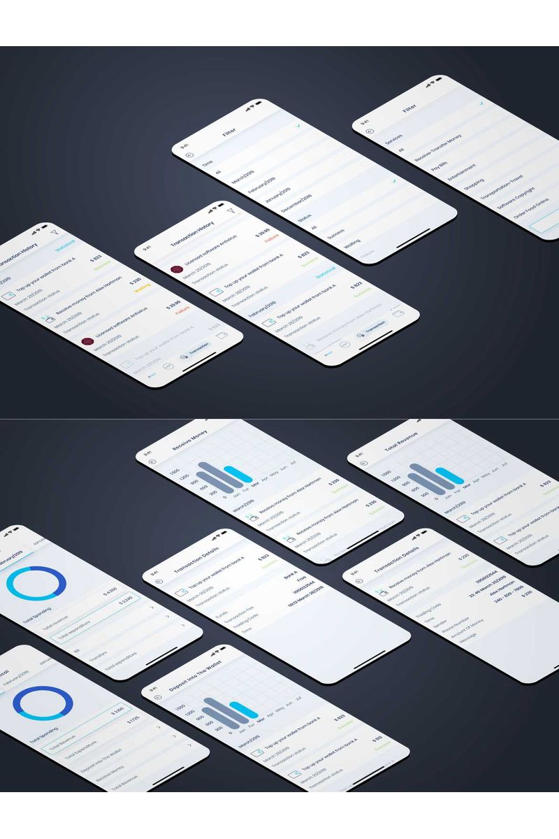 Download Transaction History UI Elements - UI элементы на тему графика
