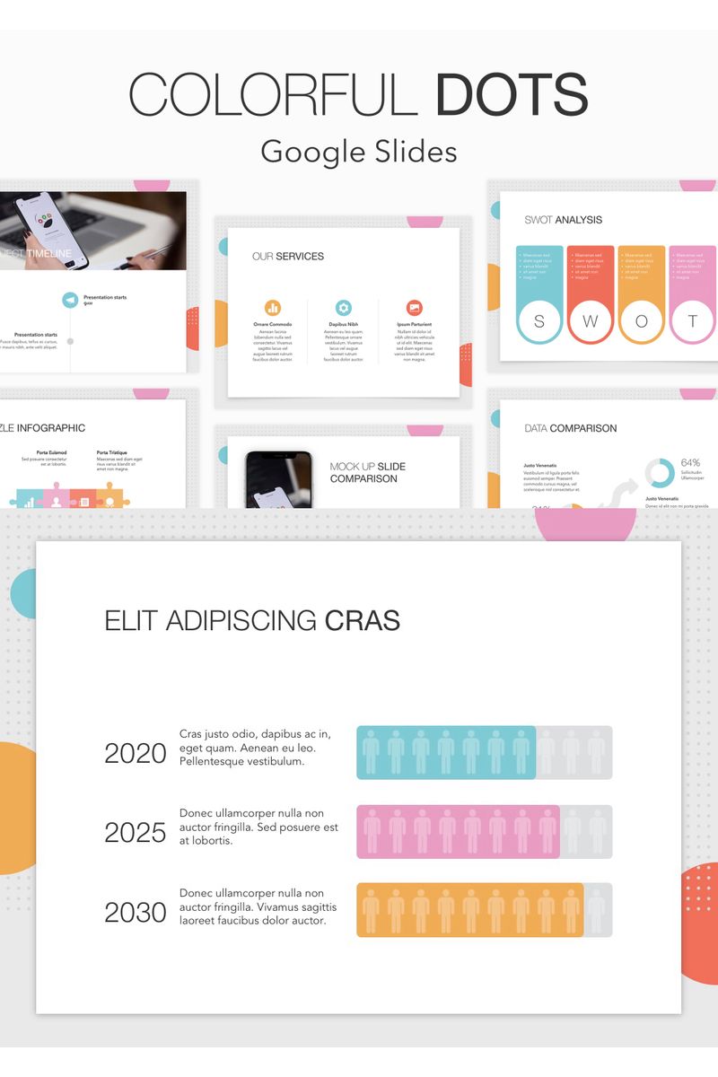 Colorful Dots Google Slides #91456