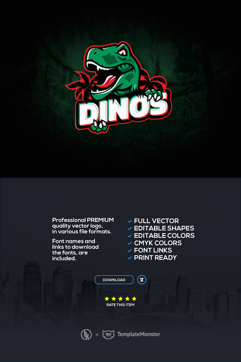 Dinos Logo Template #91640