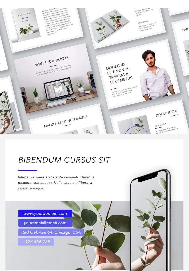 Printed Word PowerPoint Template #92553