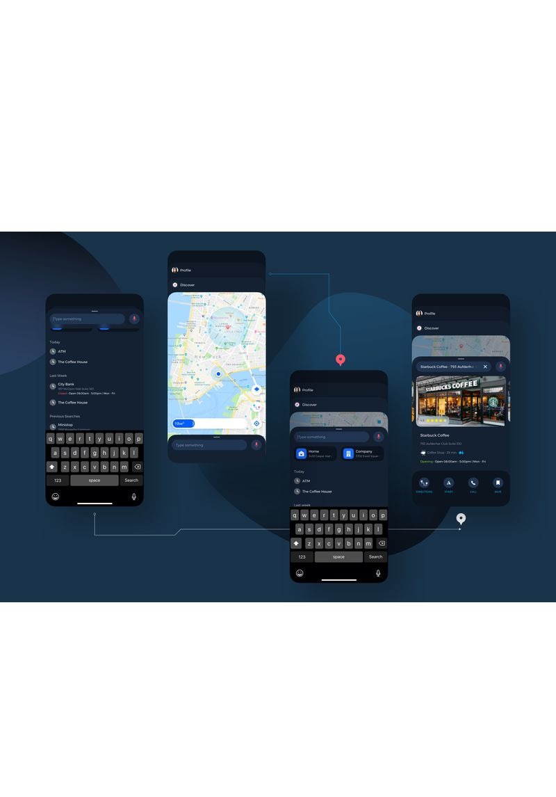 Navigation Map UI Kit Sketch Template #94121