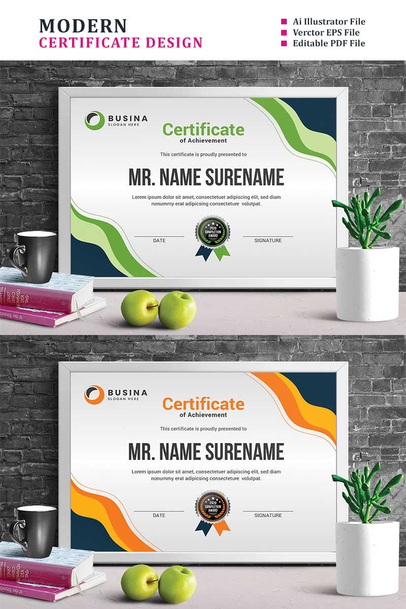 Download Corner Wave Certificate Template - Шаблон сертификата на тему ... Download Corner Wave Certificate Template - Шаблон сертификата на тему ...