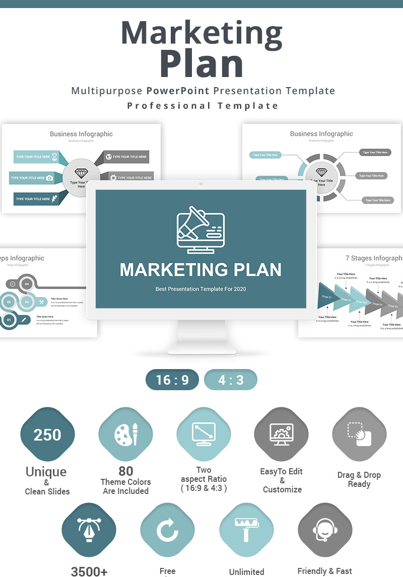 Marketing Plan PowerPoint Template #95309