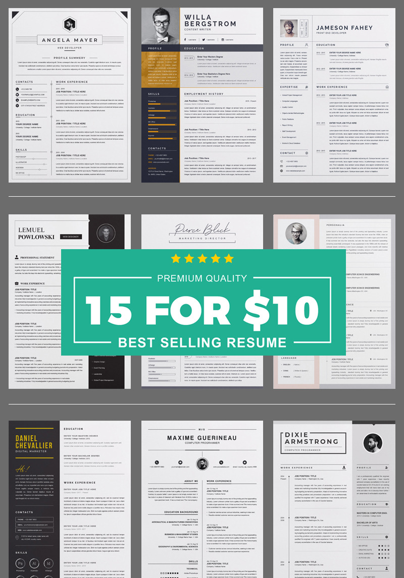 Bundle Resume Template #95667