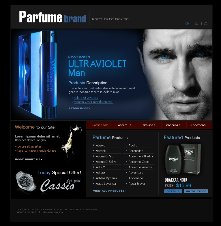 Cosmetics Store Website Template 9660