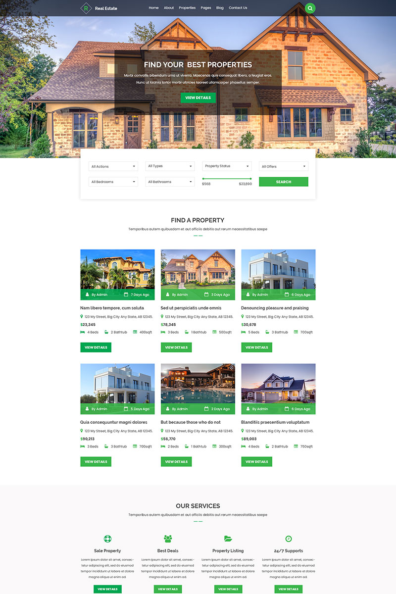 Templates para Sites de Imobiliária | TemplateMonster