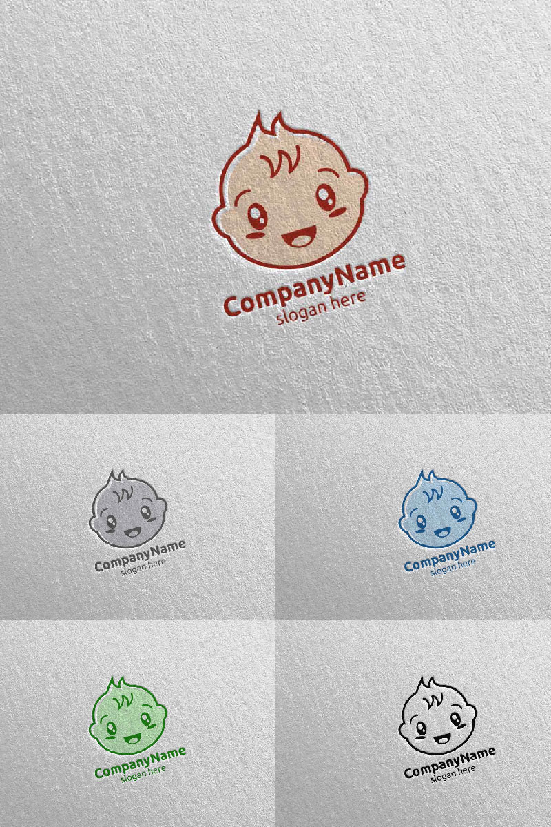 Cute Baby Smile Logo Template #98208