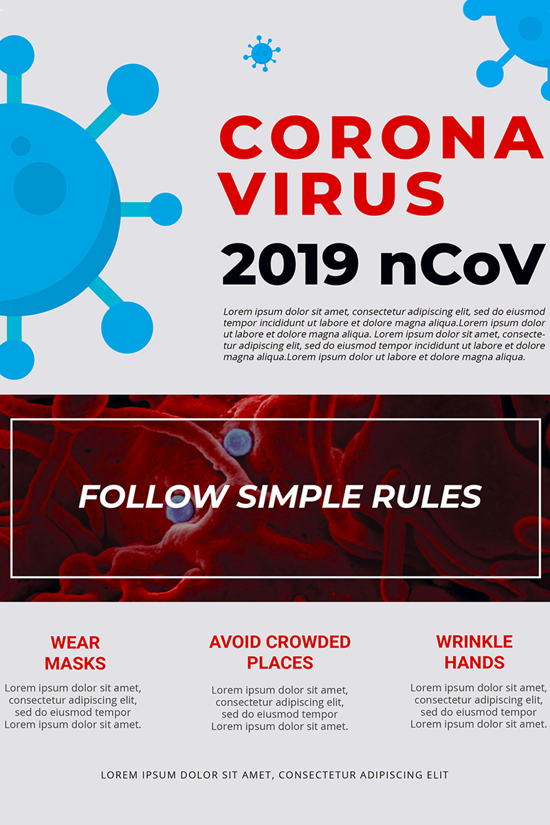 Free Coronavirus Alert Flyer Corporate Identity Template #98489