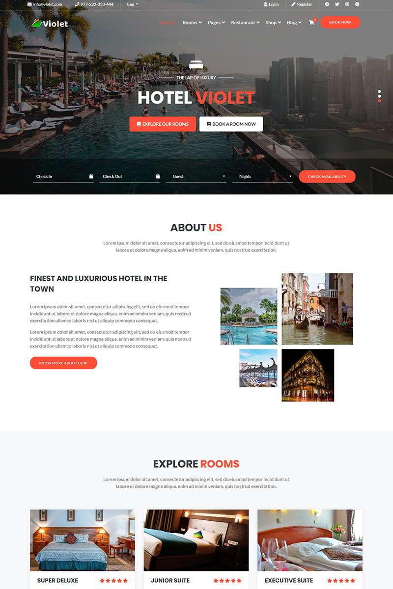 Plantillas Web para Sitios de Hoteles