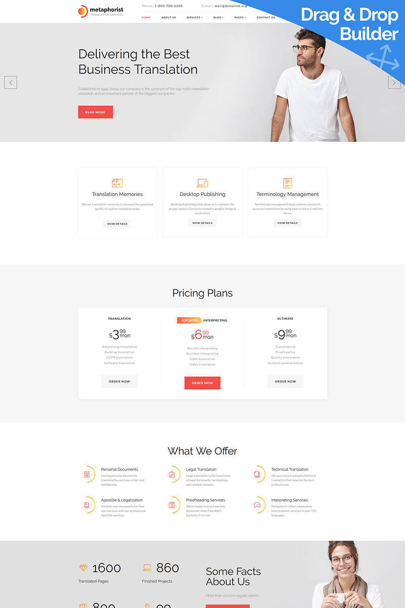 Translation Bureau Templates | TemplateMonster