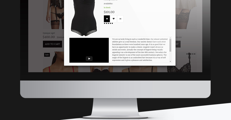 Lingerie Store OpenCart Template #52527 - TemplateMonster