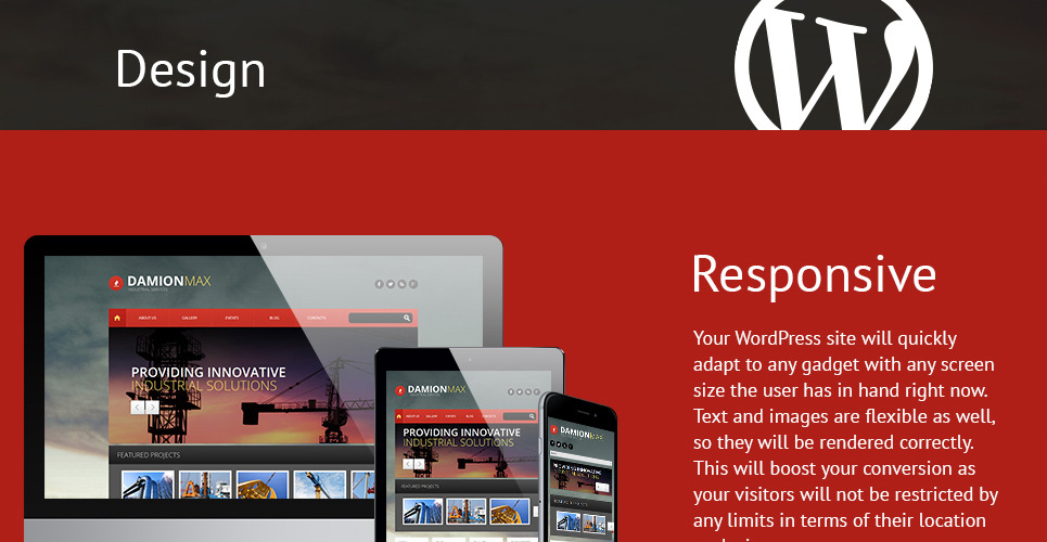 Industrial Responsive WordPress Theme - TemplateMonster